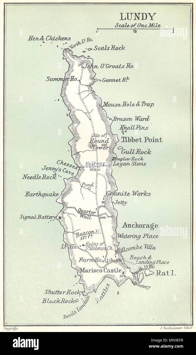 Lundy map Banque de photographies et d’images à haute résolution - Alamy