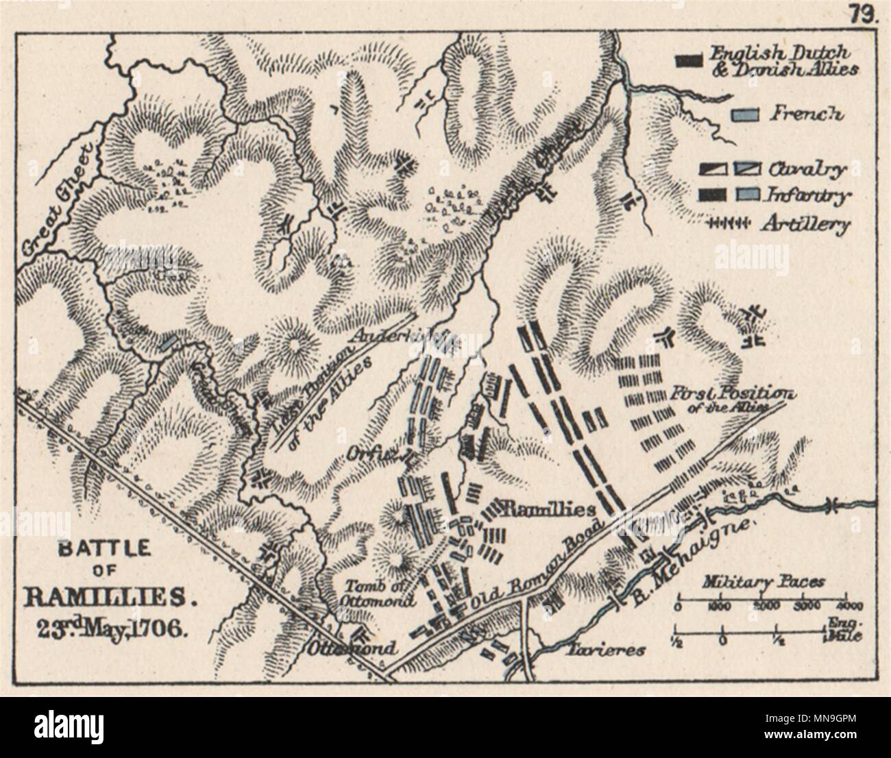 Guerre de Succession d'Espagne. Bataille de Ramillies 23 mai 1706 ...
