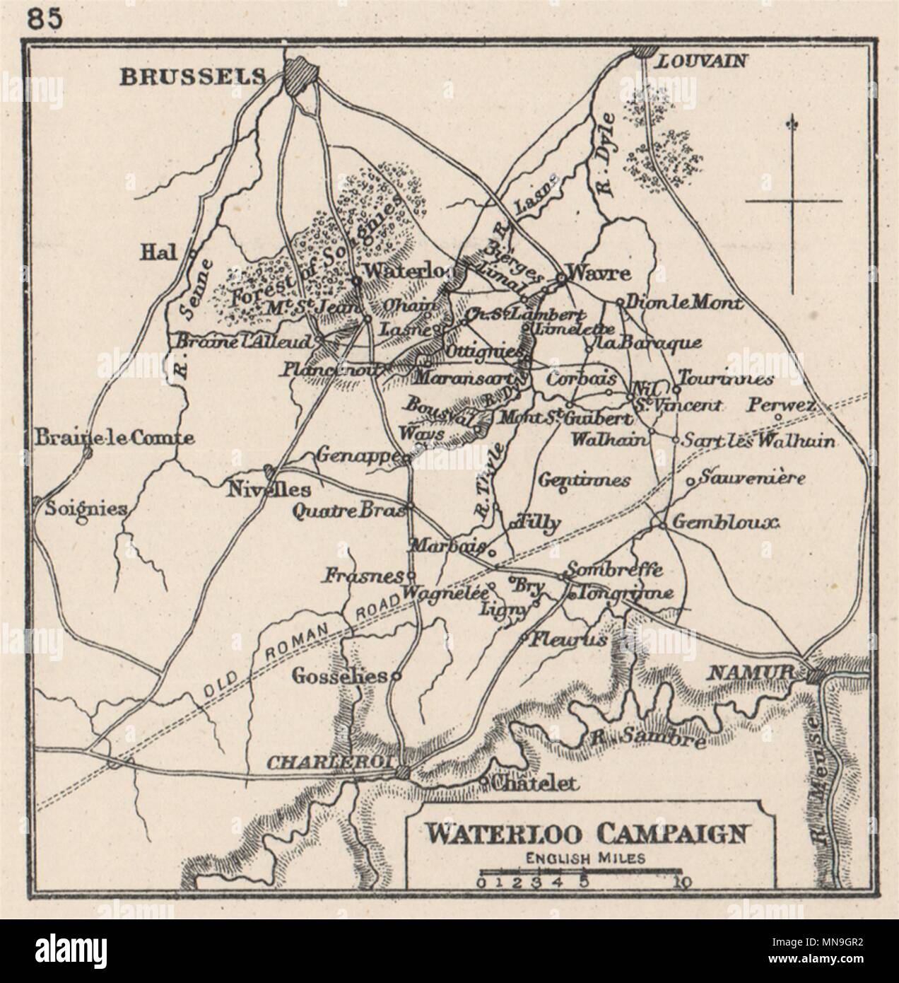 Map of the battle of waterloo Banque de photographies et d’images à ...