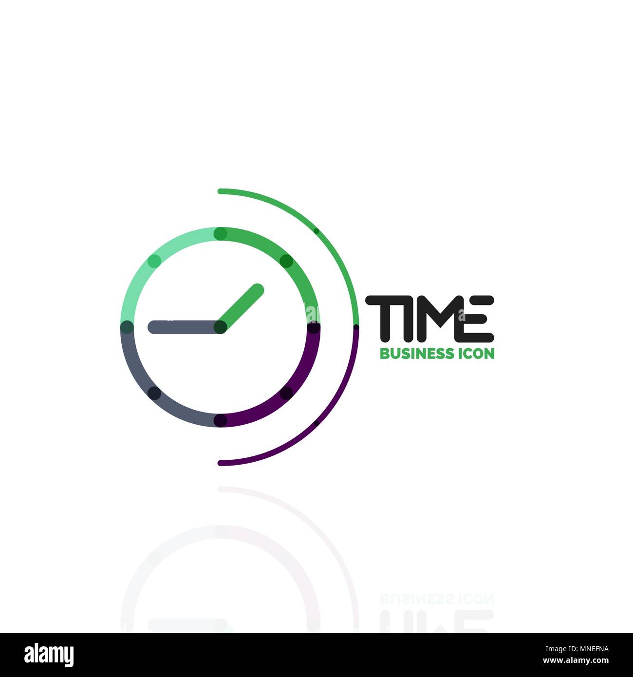 Logo Vector abstract concept ou idée, le temps d'horloge icône. Modèle ...