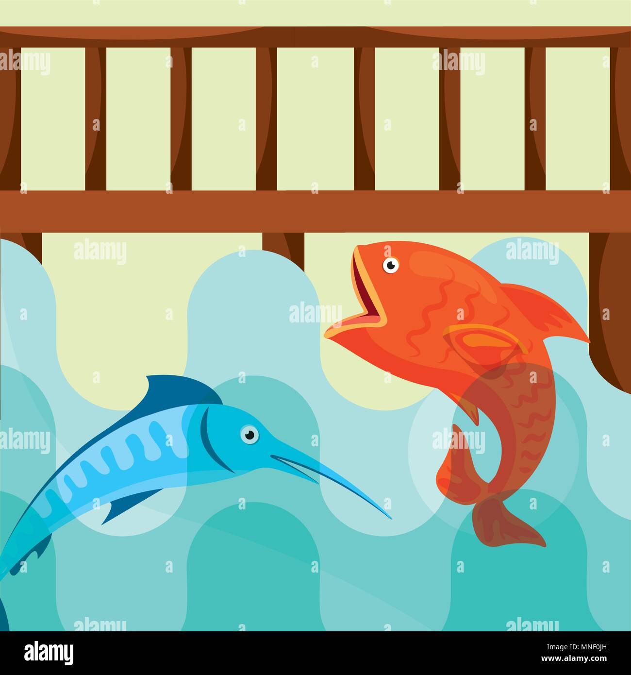 Pont de poisson Banque d'images vectorielles - Alamy