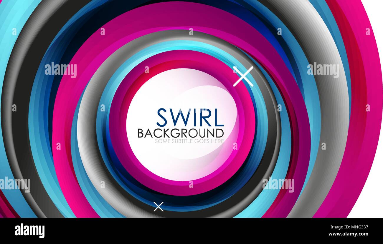 Les lignes en spirale tourbillon vecteur 3d abstract background. Les ...