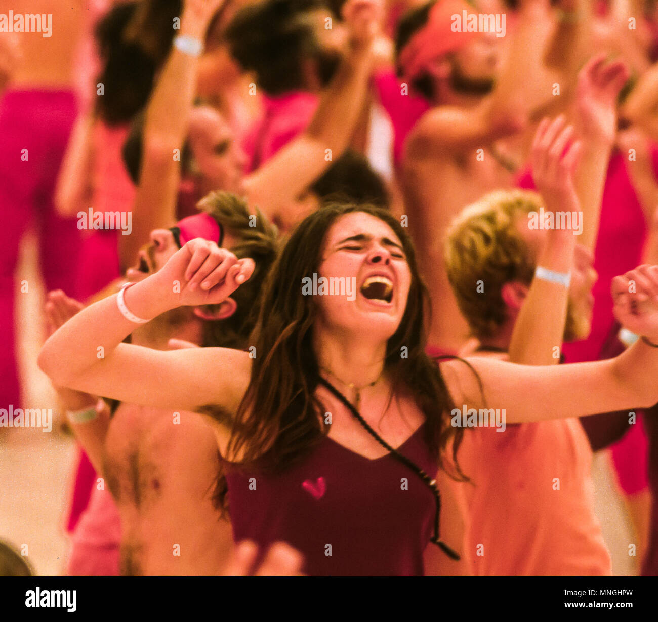 RAJNEESPURAM, Oregon, USA - Rajneeshees, disciples de Bhagwan Shree ...