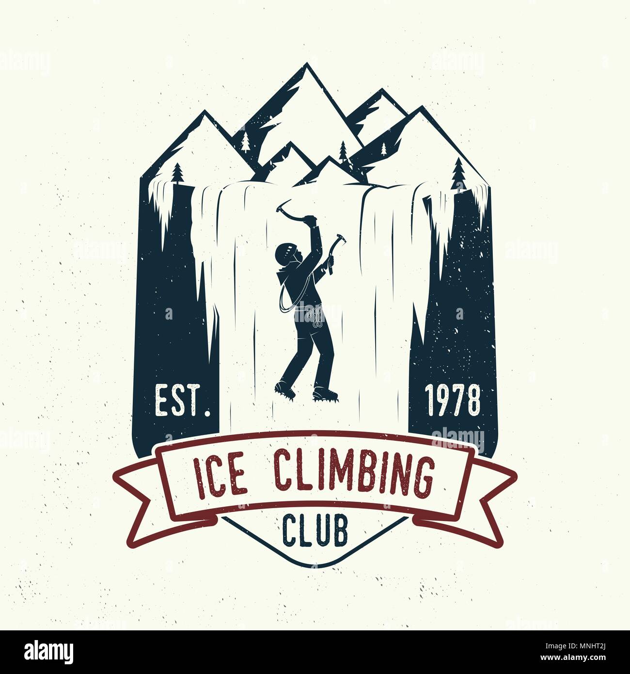 Rock climbing logo man climb Banque d'images vectorielles - Alamy