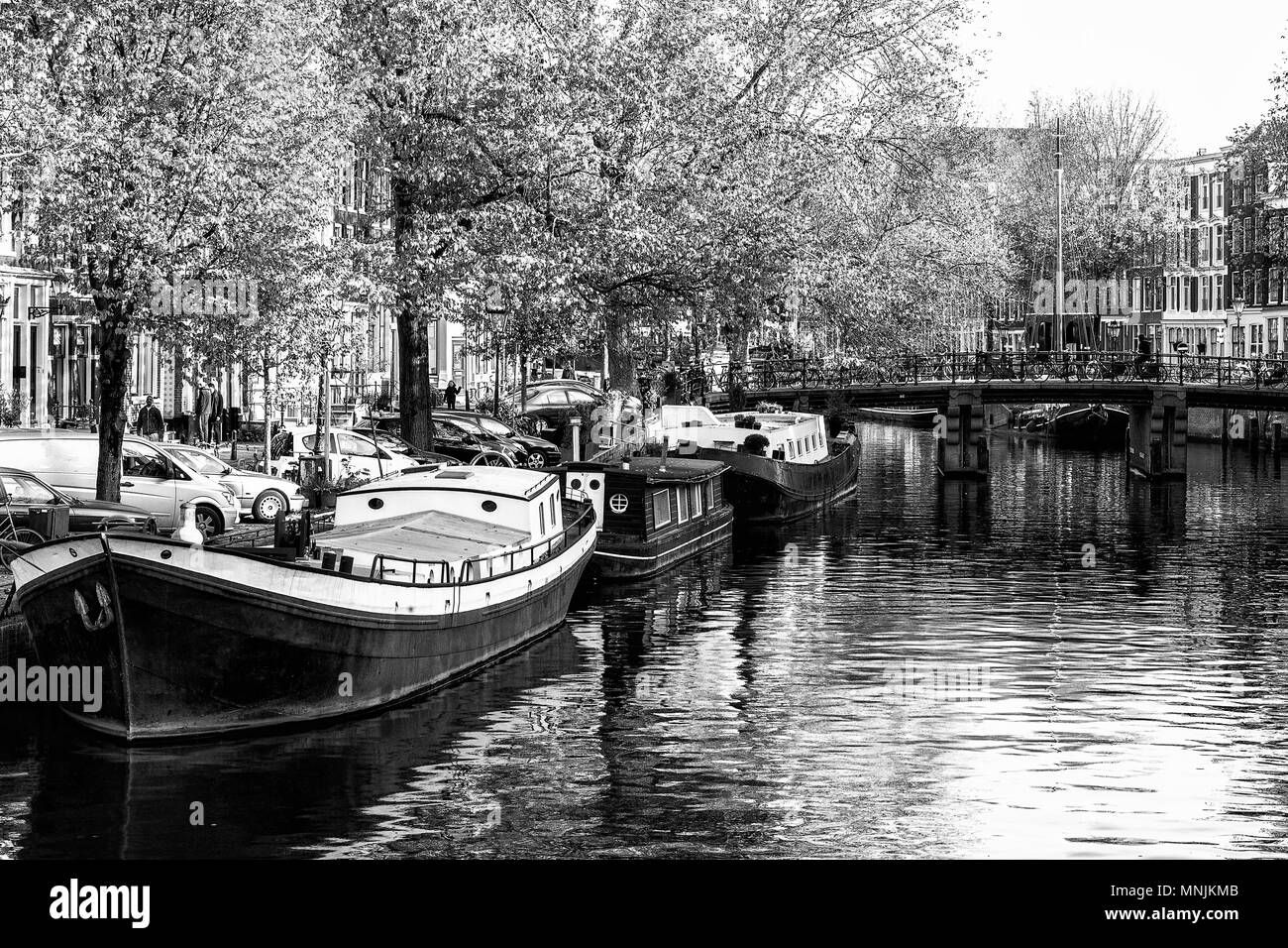 Une vue magnifique sur la belle capitale d'Amsterdam, Hollande, avec ...