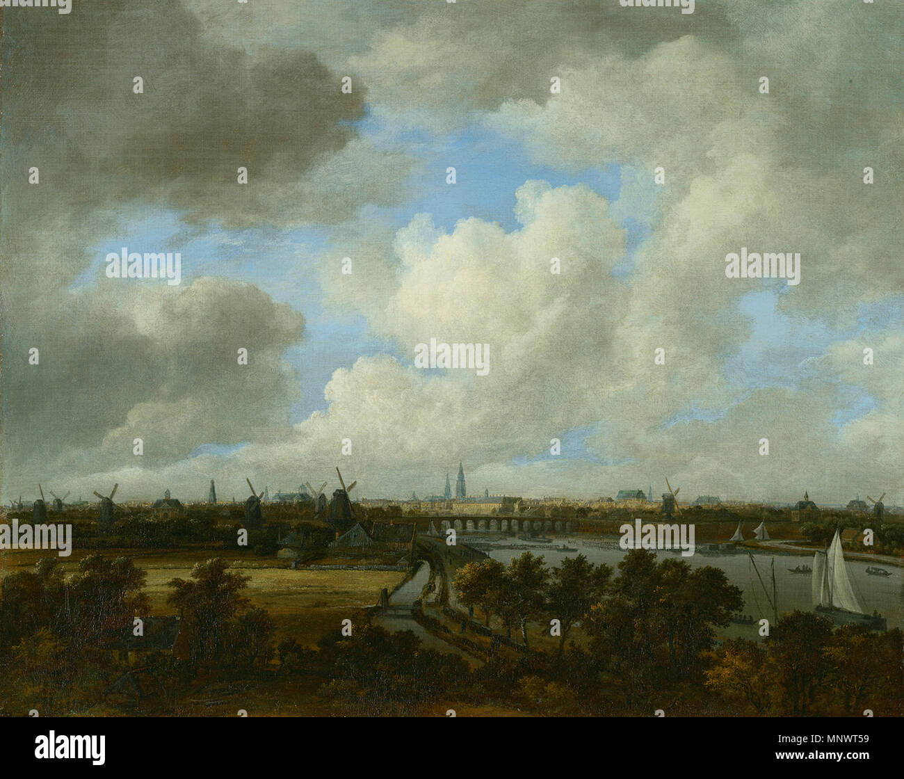 Vue d'Amsterdam d'Amsteldijk . stadsgezicht stadsgezicht ; Amsterdam ...