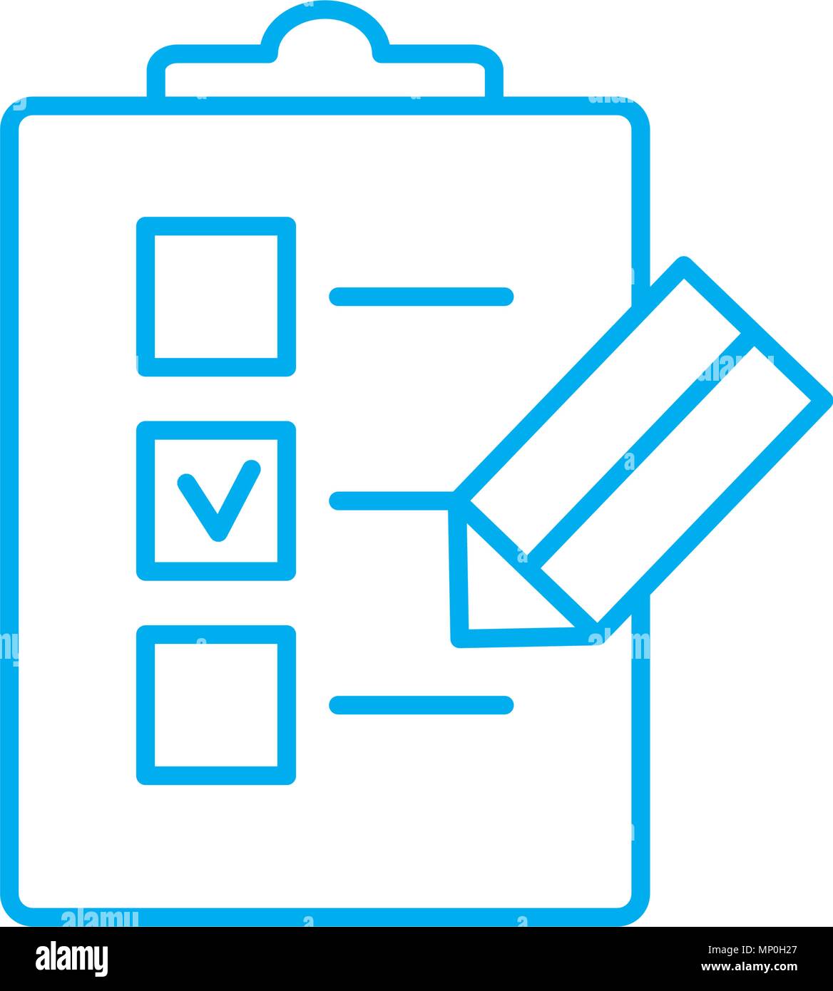 Check-list l'icône linéaire concept. Check-list vecteur ligne signe ...