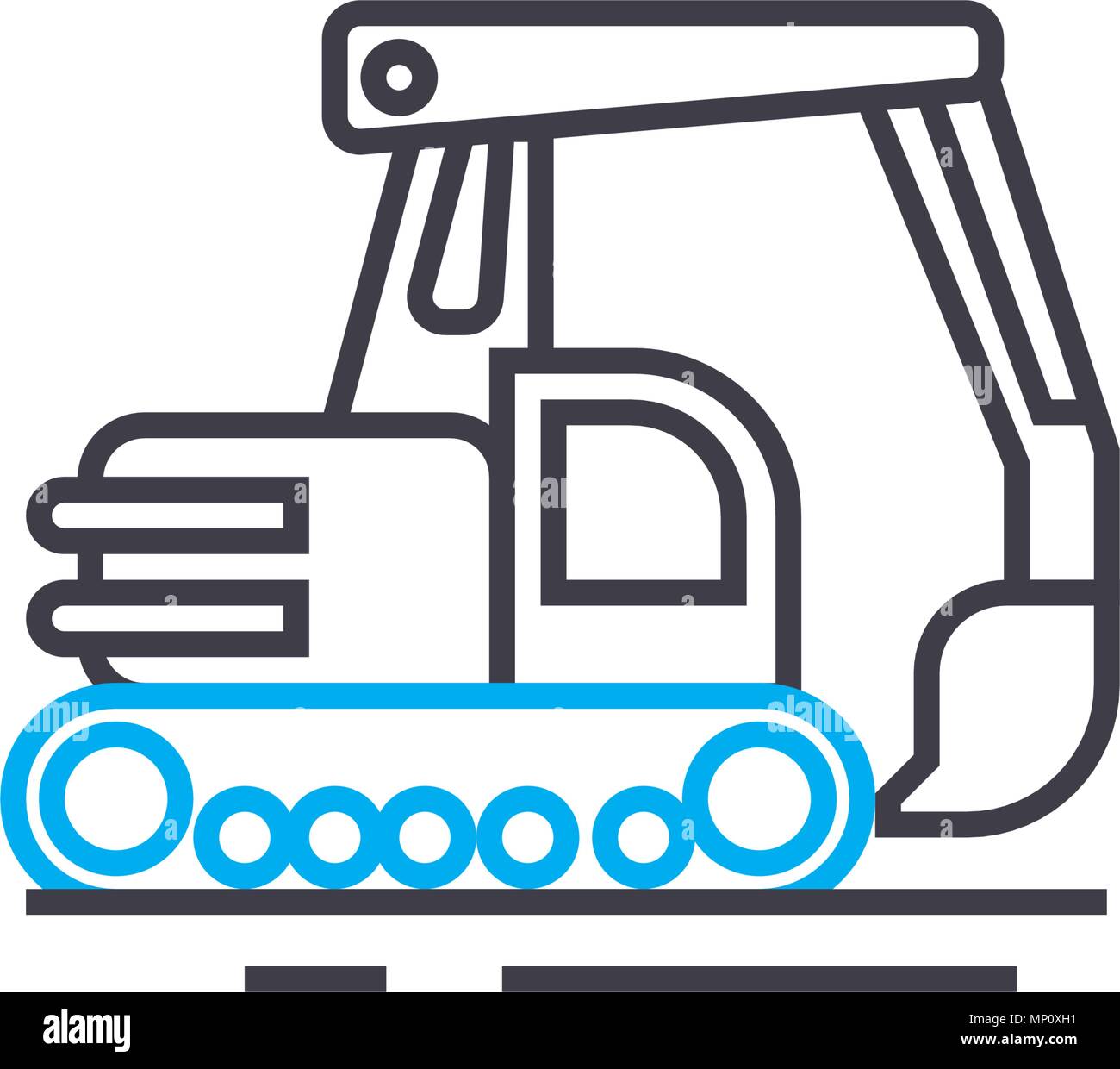 Construction de pelleteuses Banque d'images vectorielles - Alamy