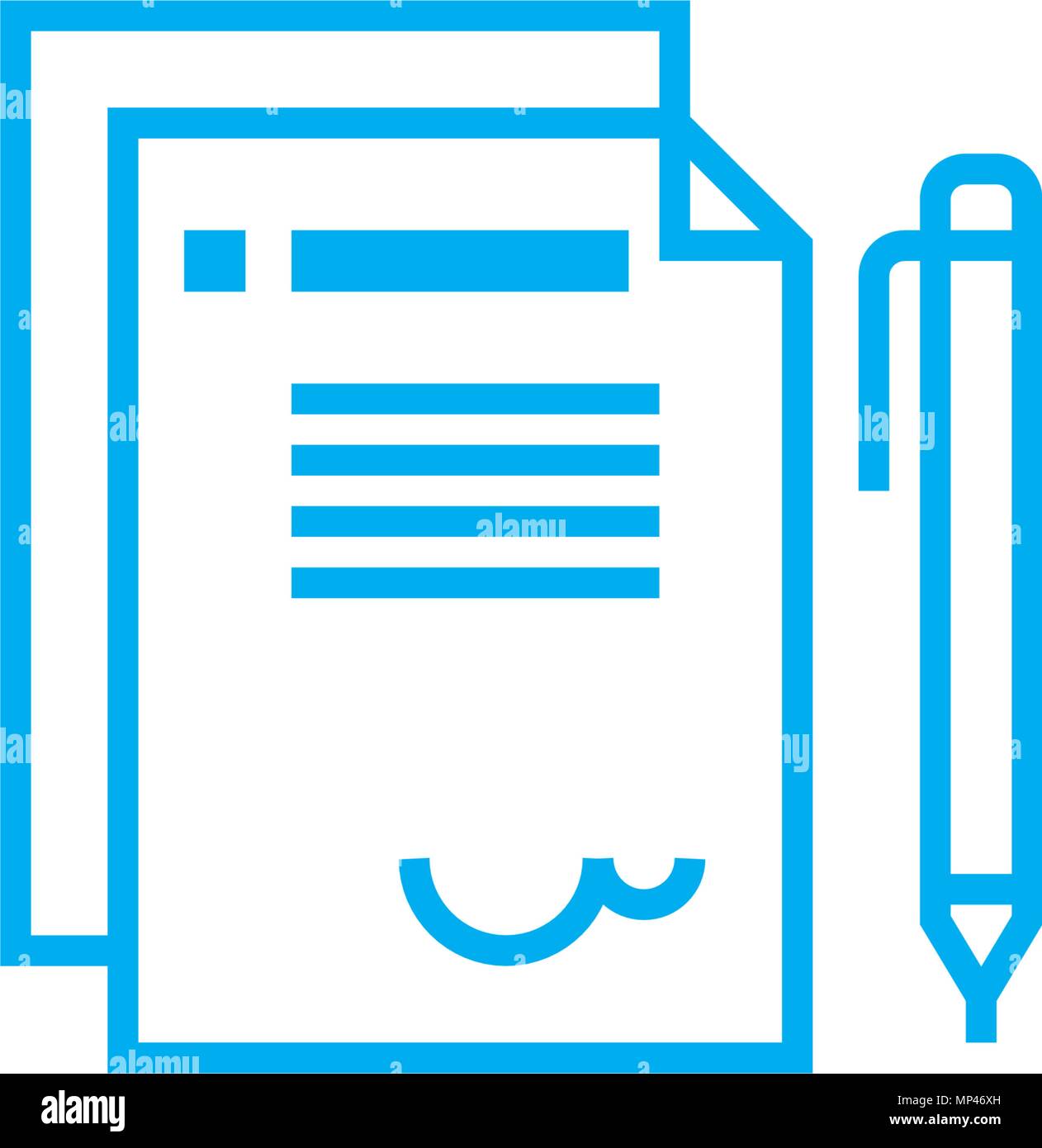 Lettre officielle l'icône linéaire concept. Lettre Officielle de ...