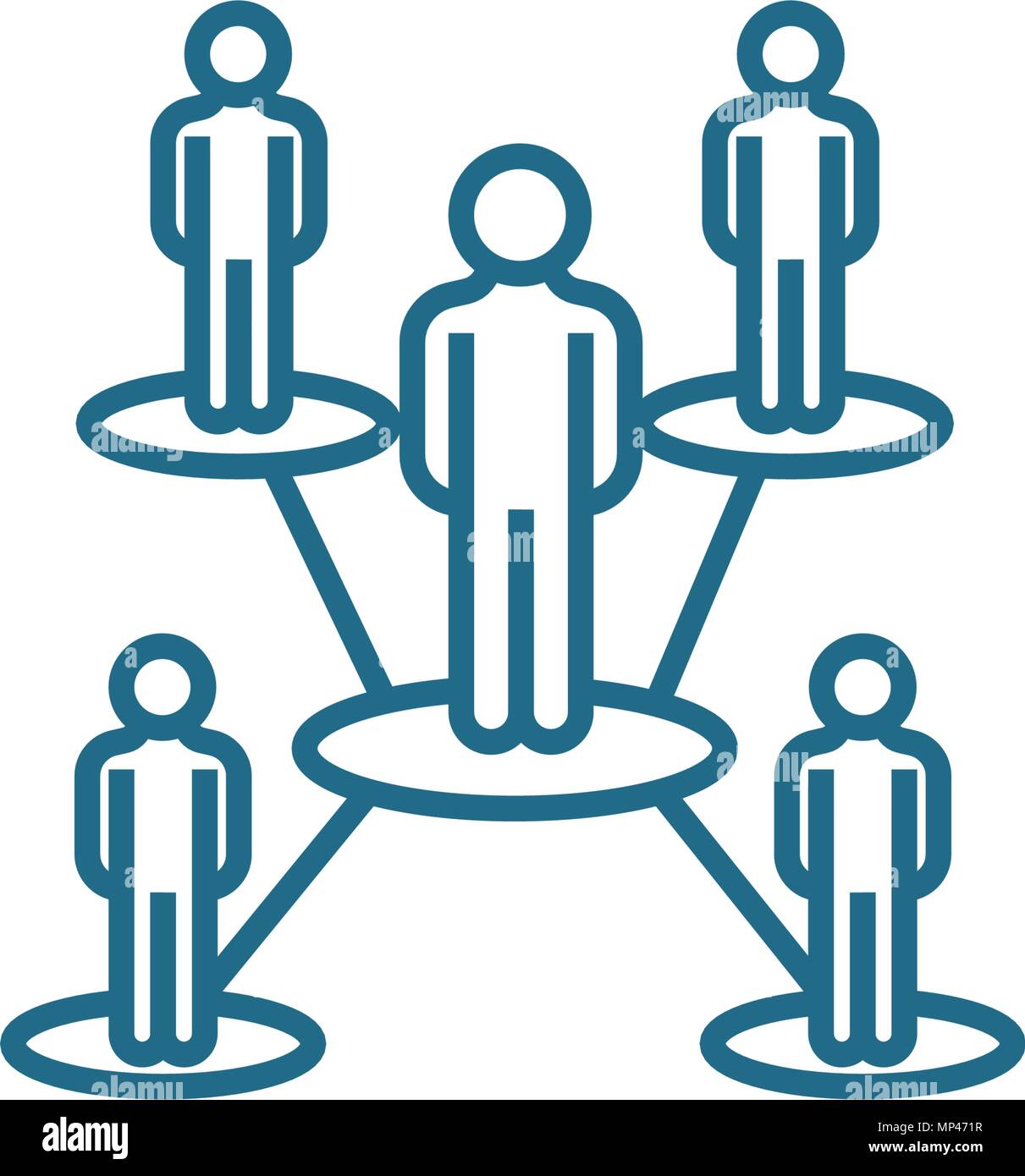 Structure organisationnelle L'icône linéaire concept. Structure ...