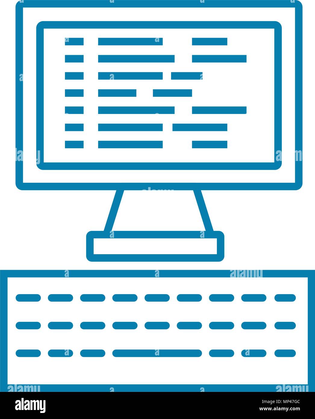 L'icône de programmation concept linéaire. Vecteur ligne de ...