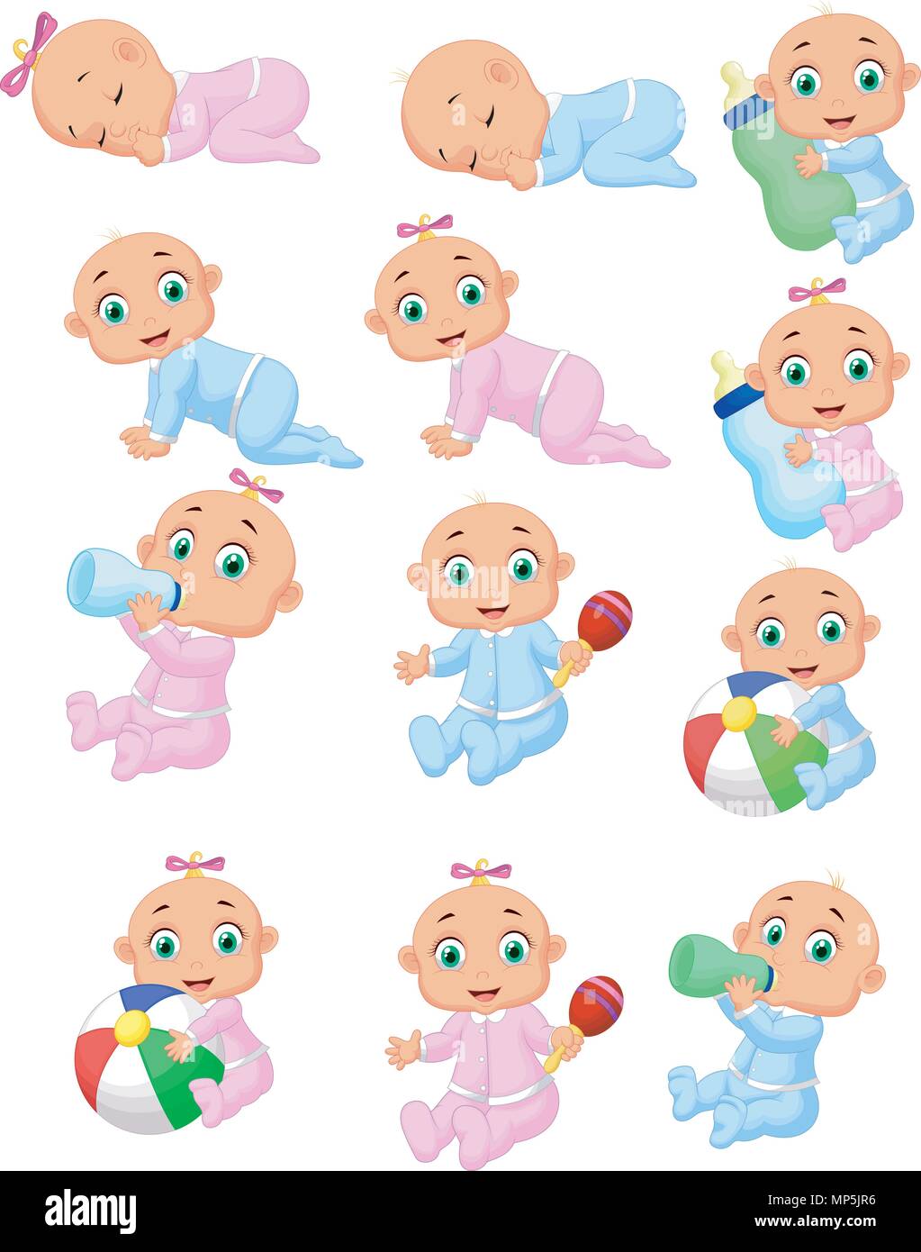 Baby milk bottle cartoon Banque d'images vectorielles - Alamy