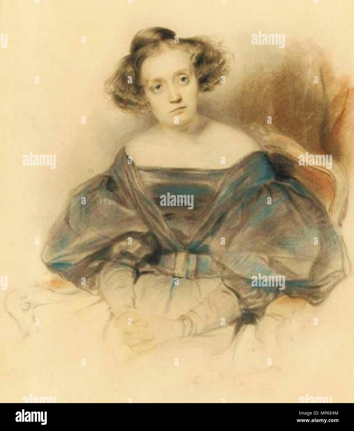 English : Lithographie de Marie Dorval (1798-1849), par le peintre Paul ...