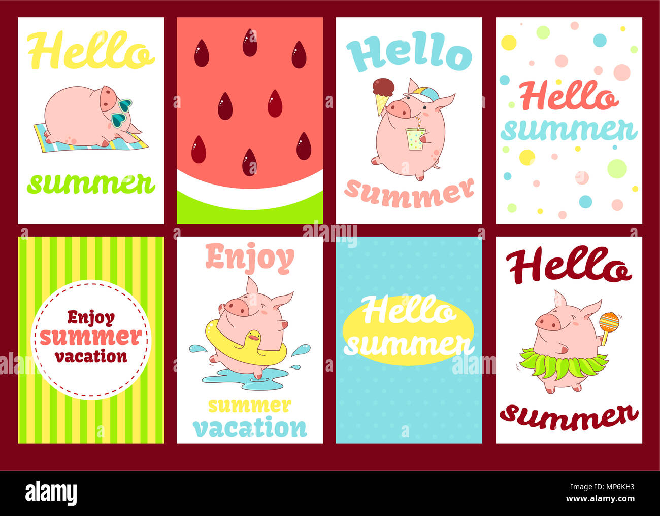 Pig cartoon vector cute Banque de photographies et d’images à haute ...