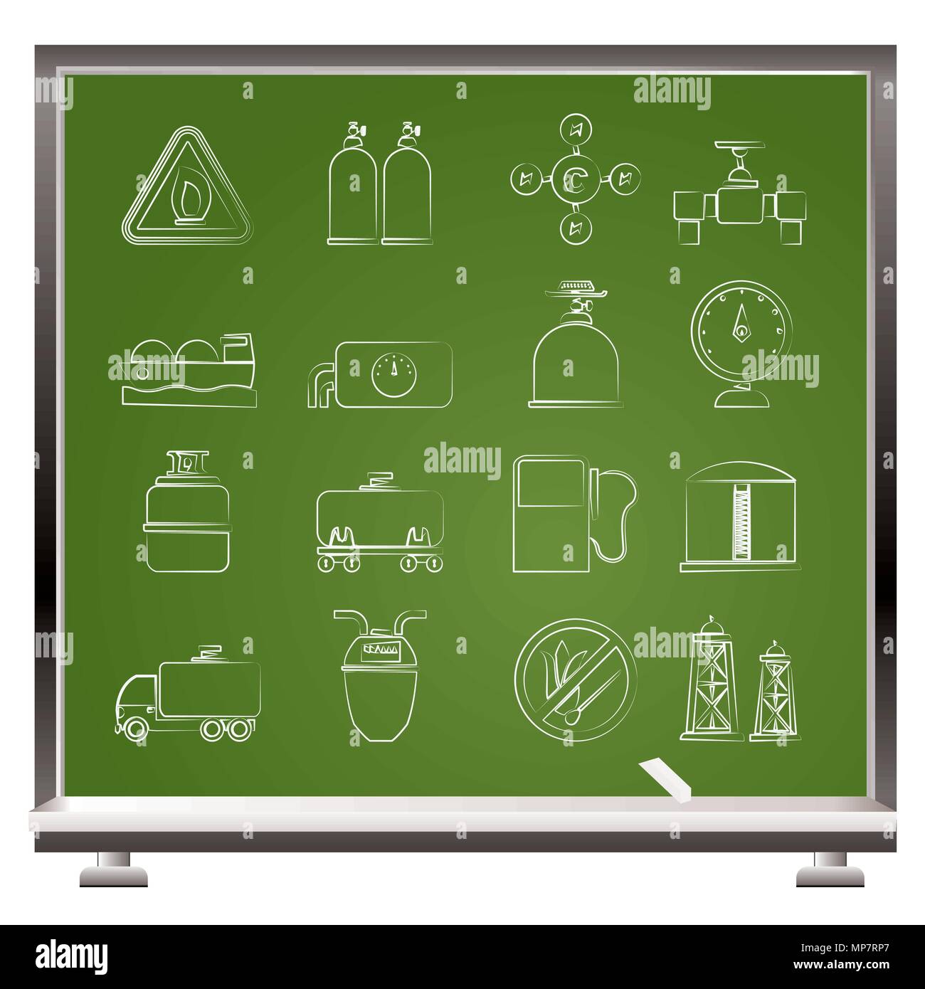 Objets et icônes de gaz naturel - vector icon set Image Vectorielle ...