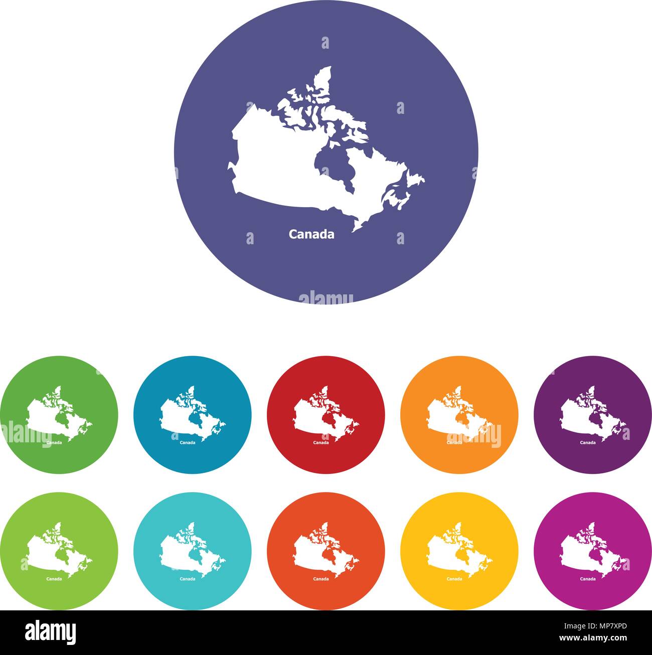 La carte du Canada, l'icône de style simple Image Vectorielle Stock - Alamy