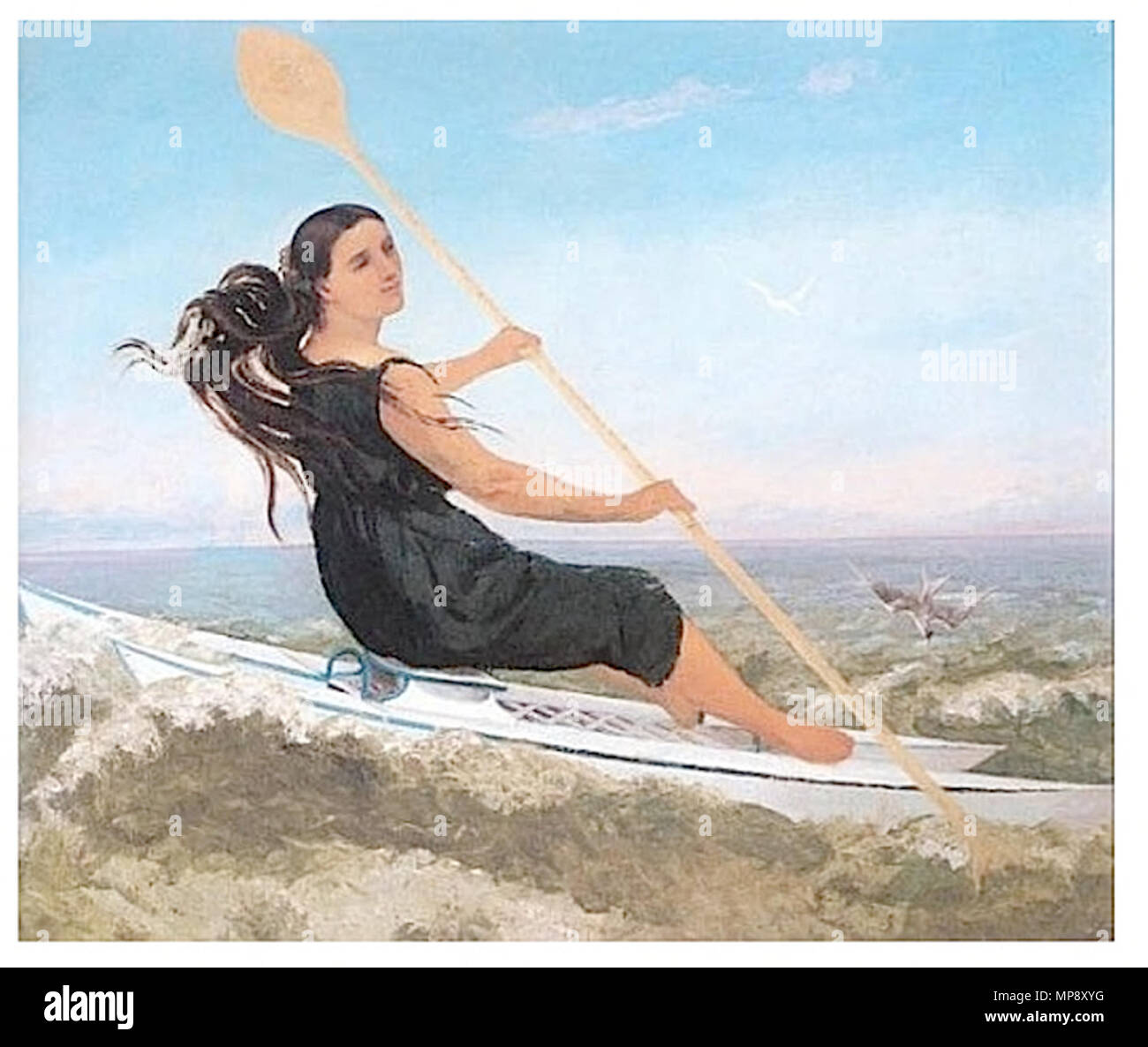 . Anglais : La femme au podoscaphe, huile sur toile, dim. : 170,5 x 208 ...