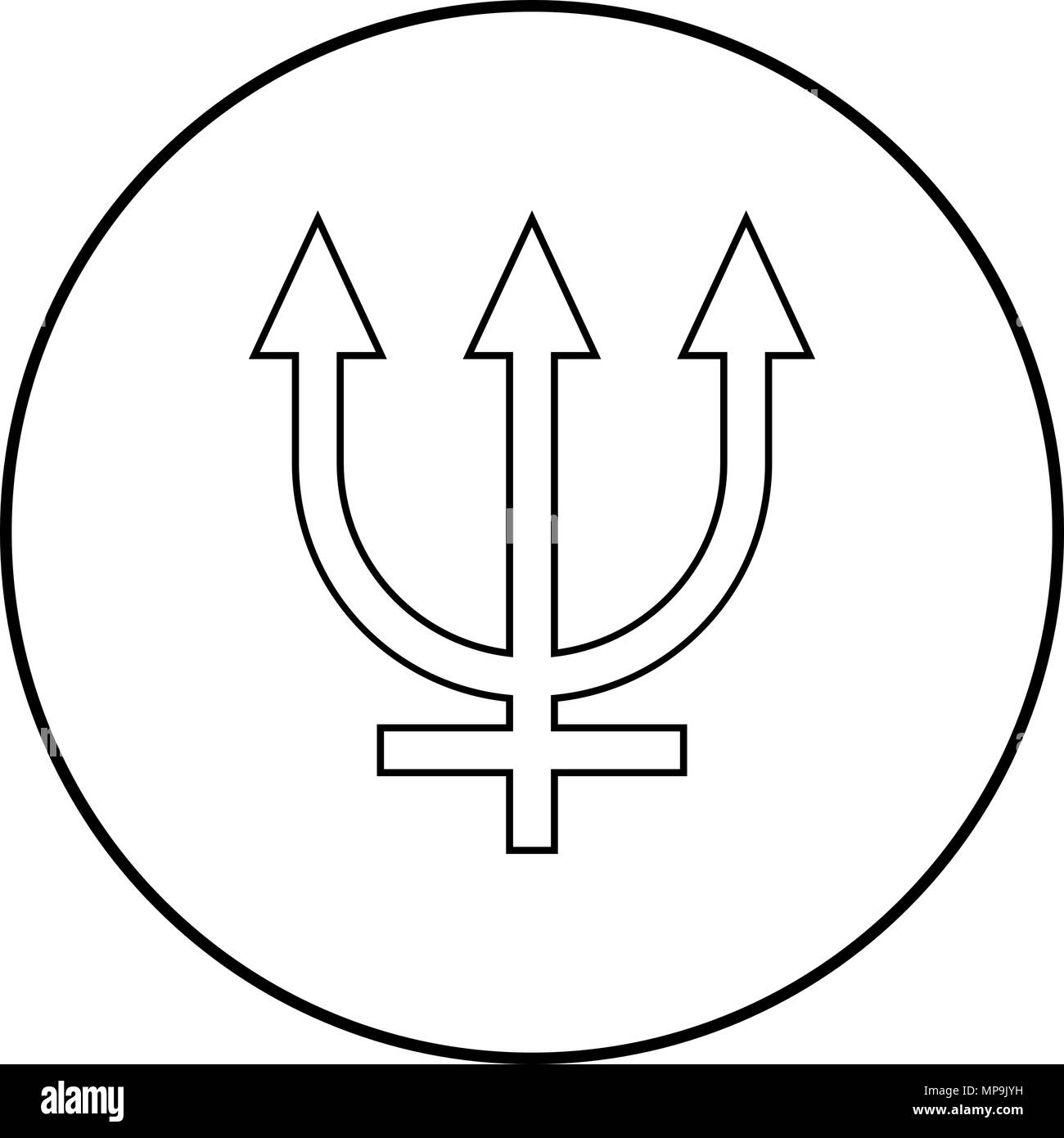 Symbole Neptune Banque d'images vectorielles - Alamy