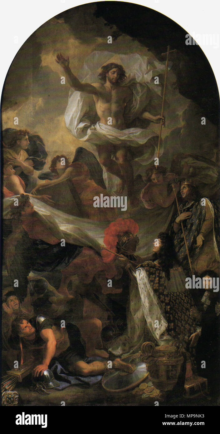 Louis XIV présentant son sceptre et le casque à Jésus Christ 1674. 825 ...