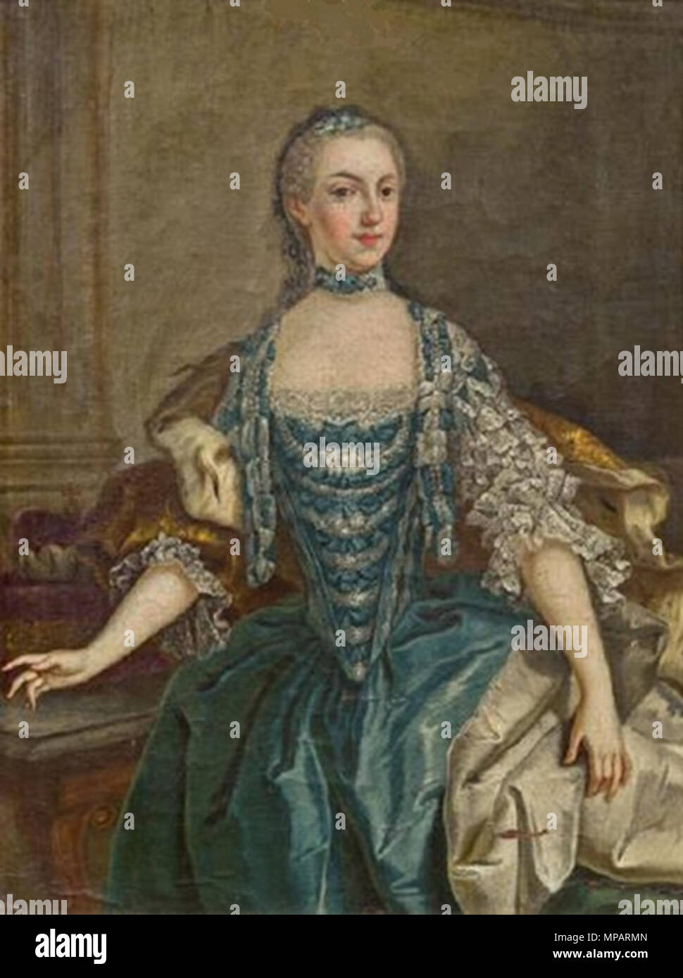 . Anglais : Portrait d'Isabelle de Parme (1741-1763) . deuxième moitié ...