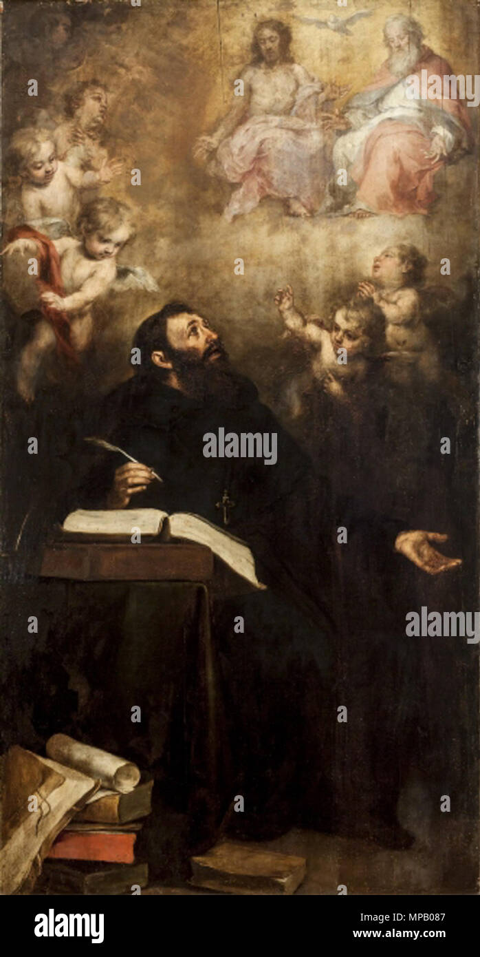 Visión de San Agustín con la Trinité . Español : La obra représenta un ...