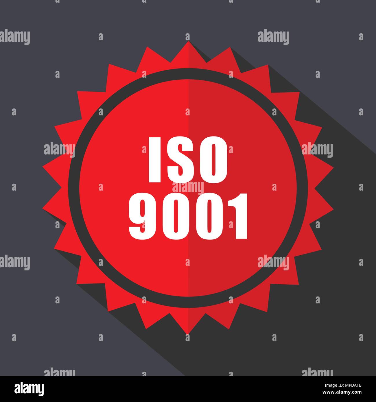 Iso 9001 icon vector vectors Banque de photographies et d’images à ...