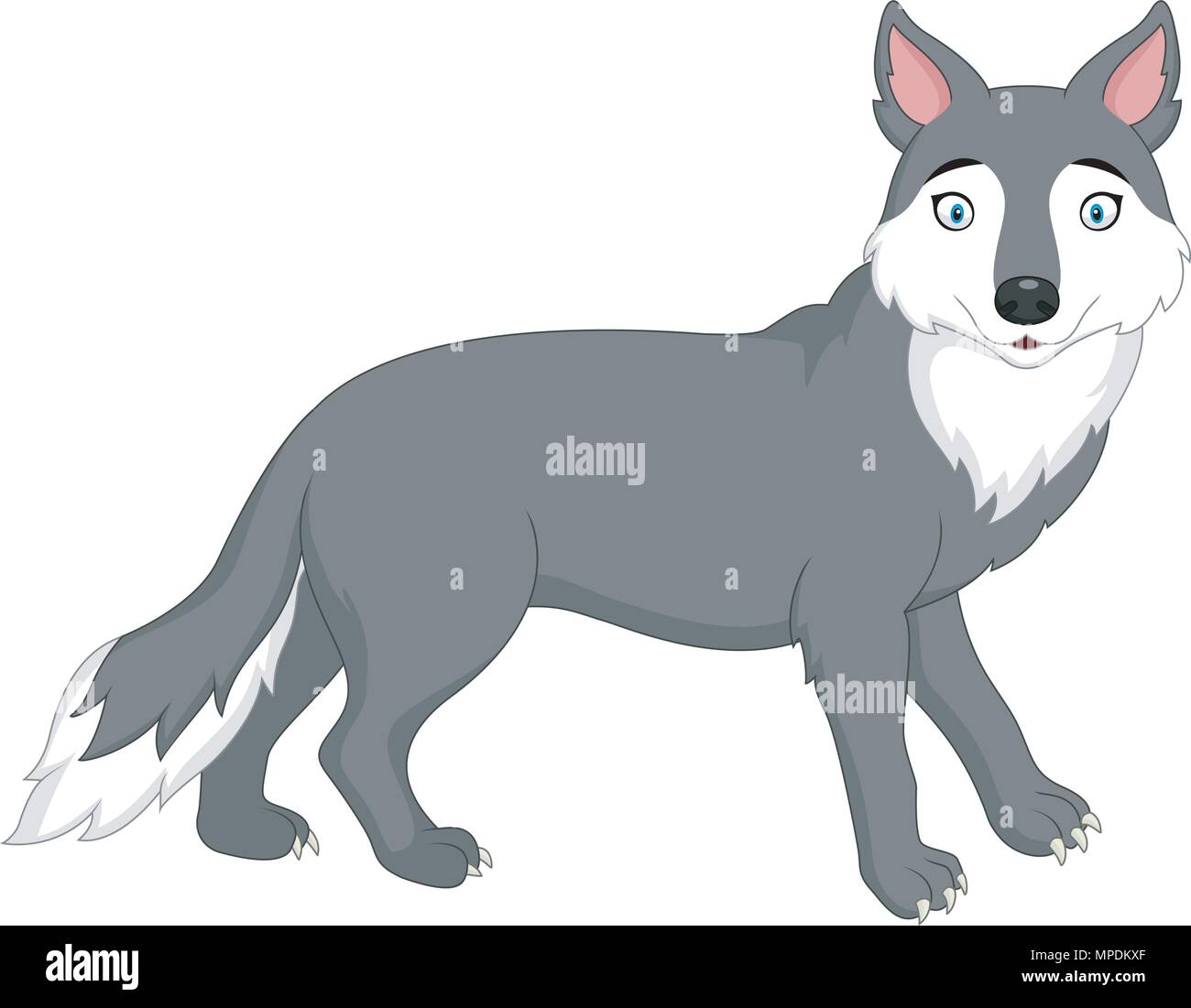 Cartoon wolf vector Banque d'images vectorielles - Alamy