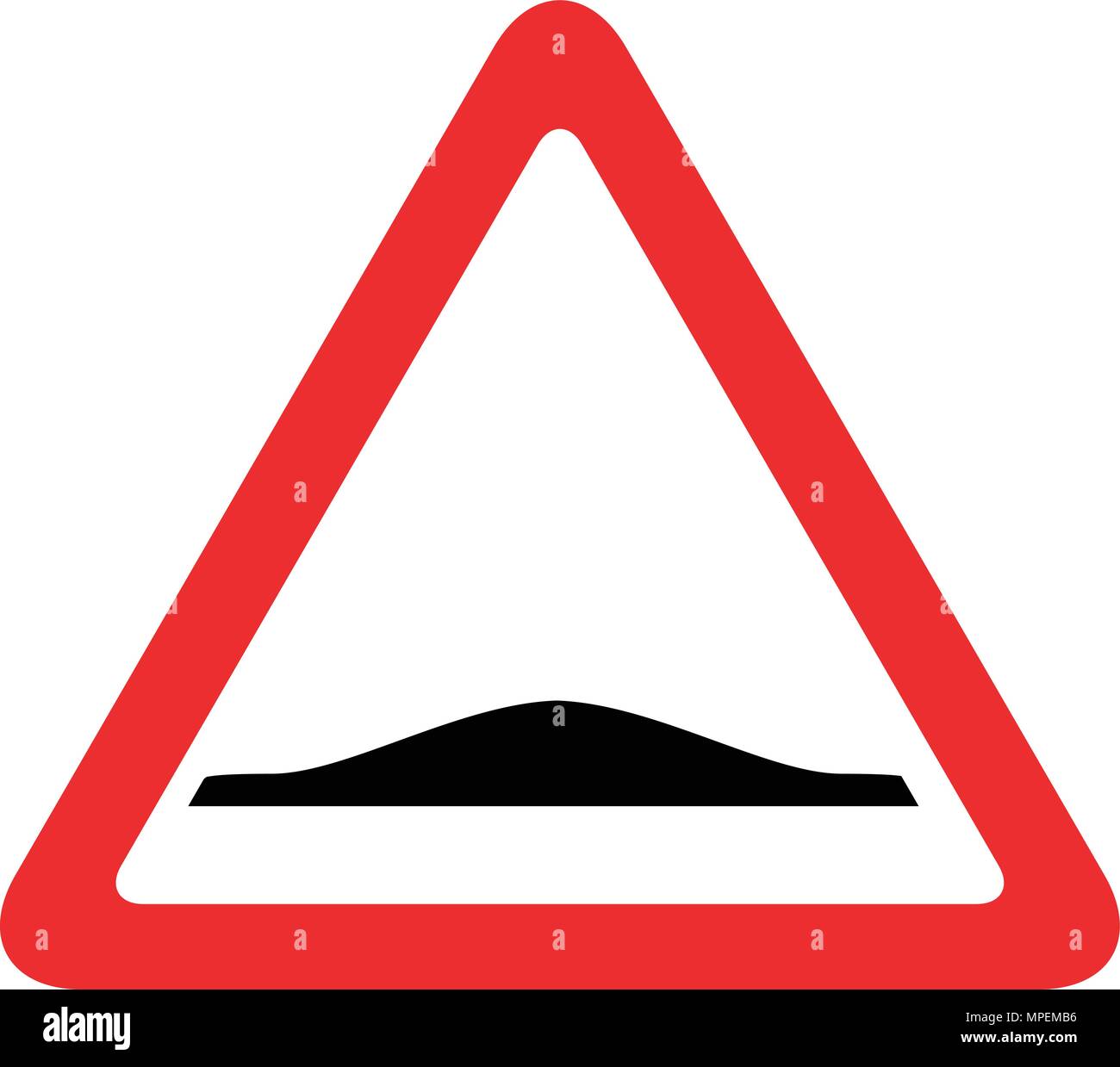 Panneau de signalisation triangle rouge Banque d'images vectorielles ...