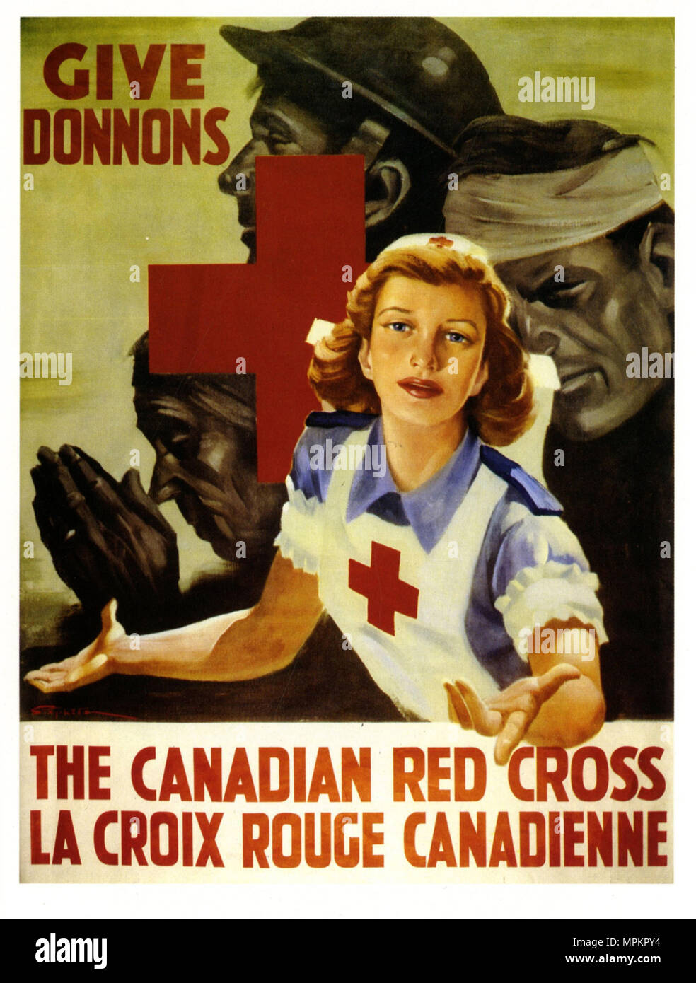 La Seconde Guerre mondiale affiche de propagande canadienne Vintage ...