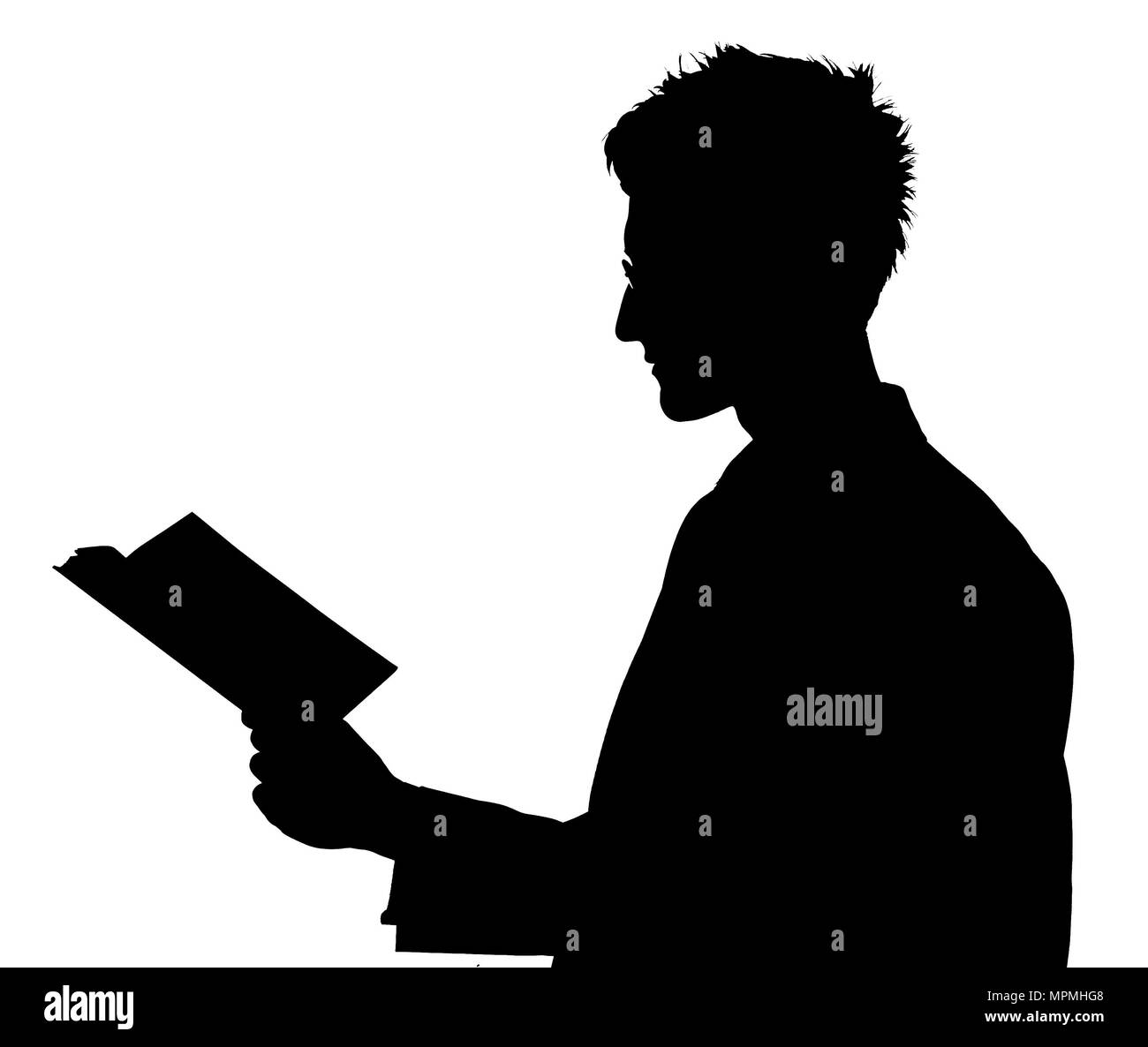 Homme qui lit Banque de photographies et d’images à haute résolution ...