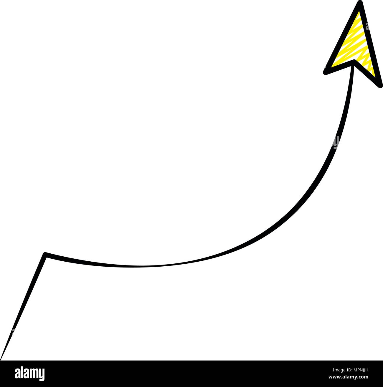 Pictogramme doodle icône flèche direction vector illustration Image ...