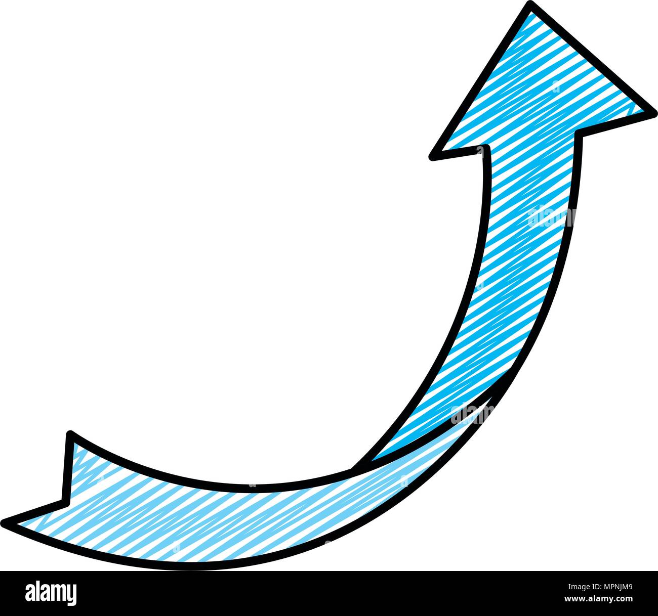 L'icône flèche pictogramme doodle direction signe vector illustration ...