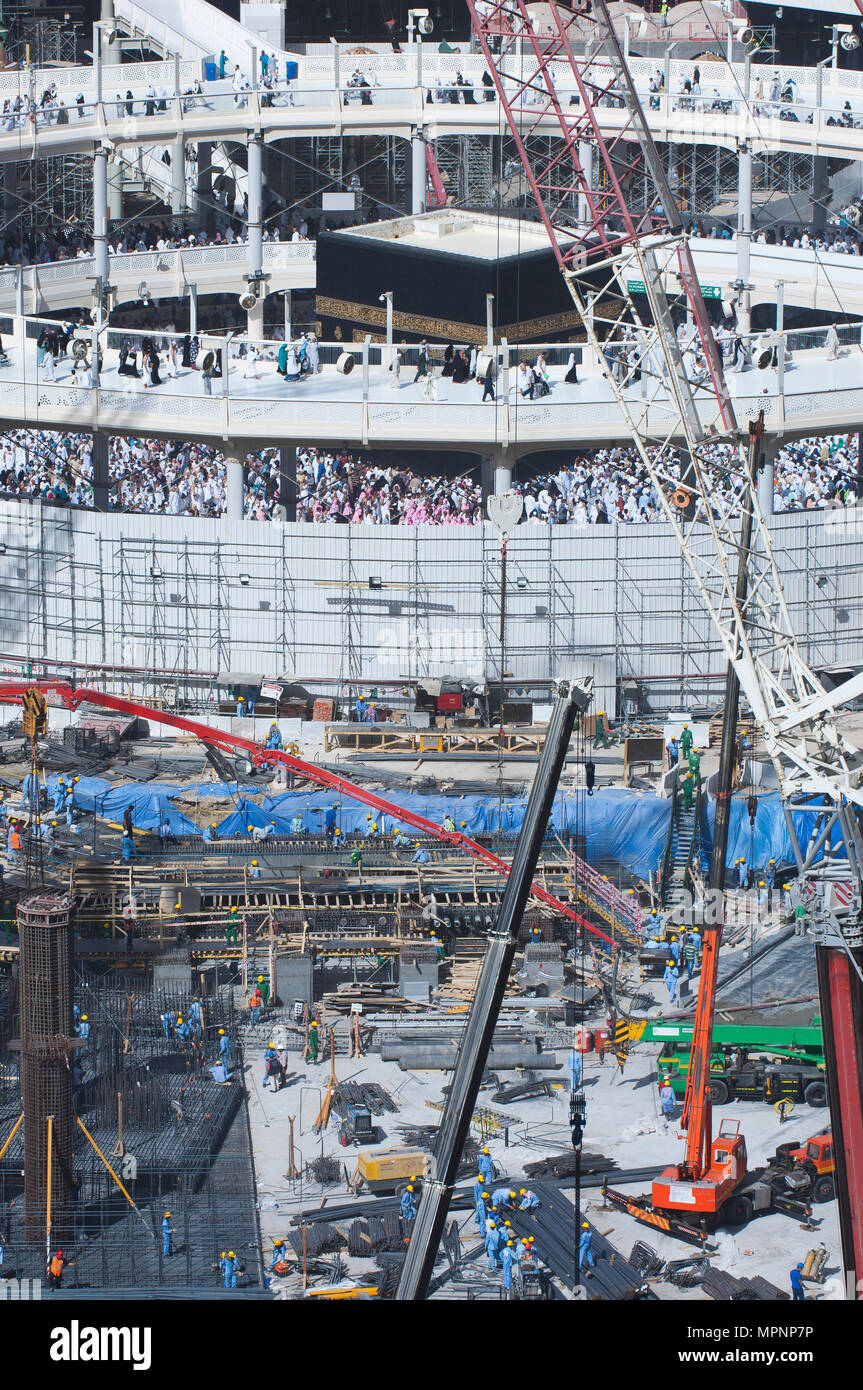 Construction d'Al-Masjid Al-Haram autour de Al Kaaba à La Mecque ...