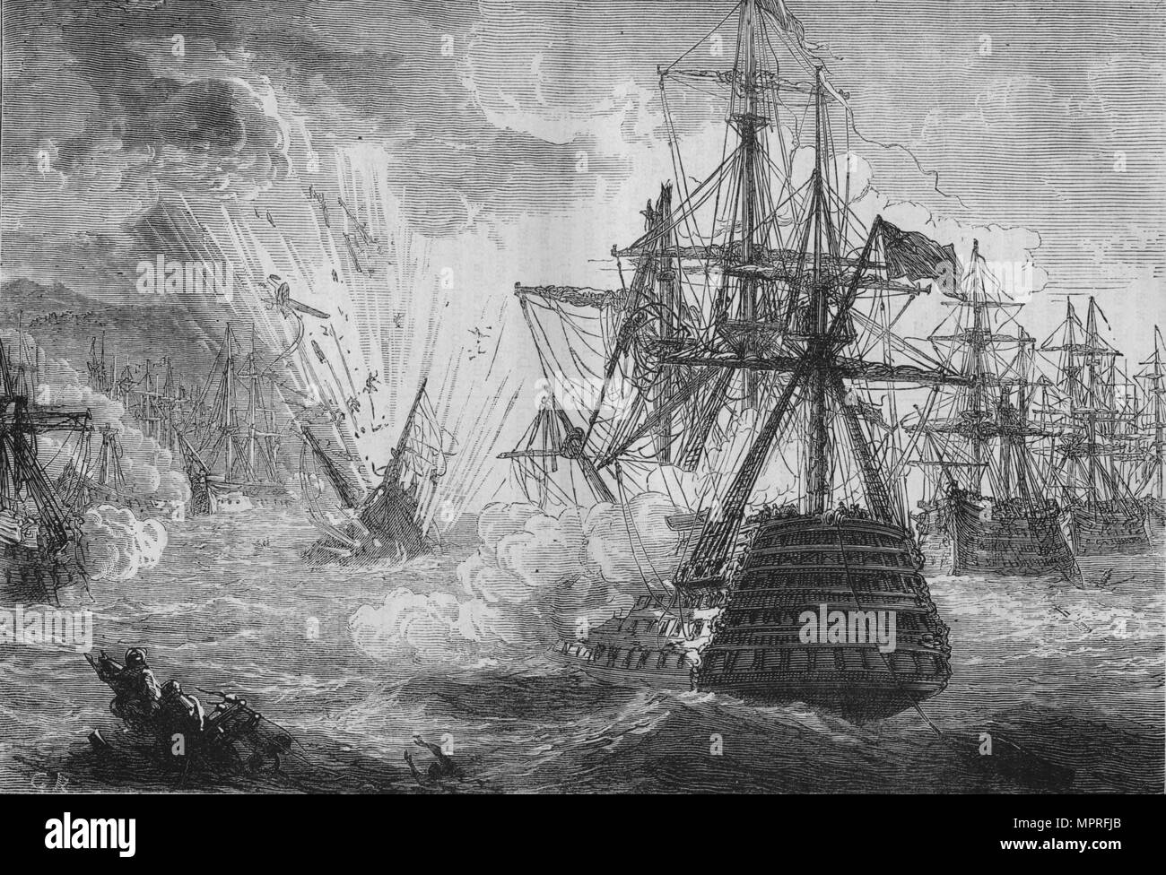 Bataille Navale De Navarin Banque d'images noir et blanc - Alamy