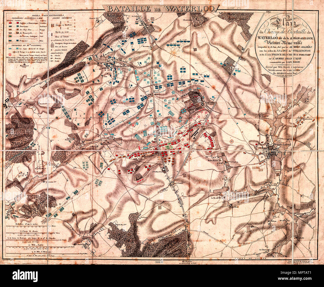 Napoleon battle map Banque de photographies et d’images à haute ...