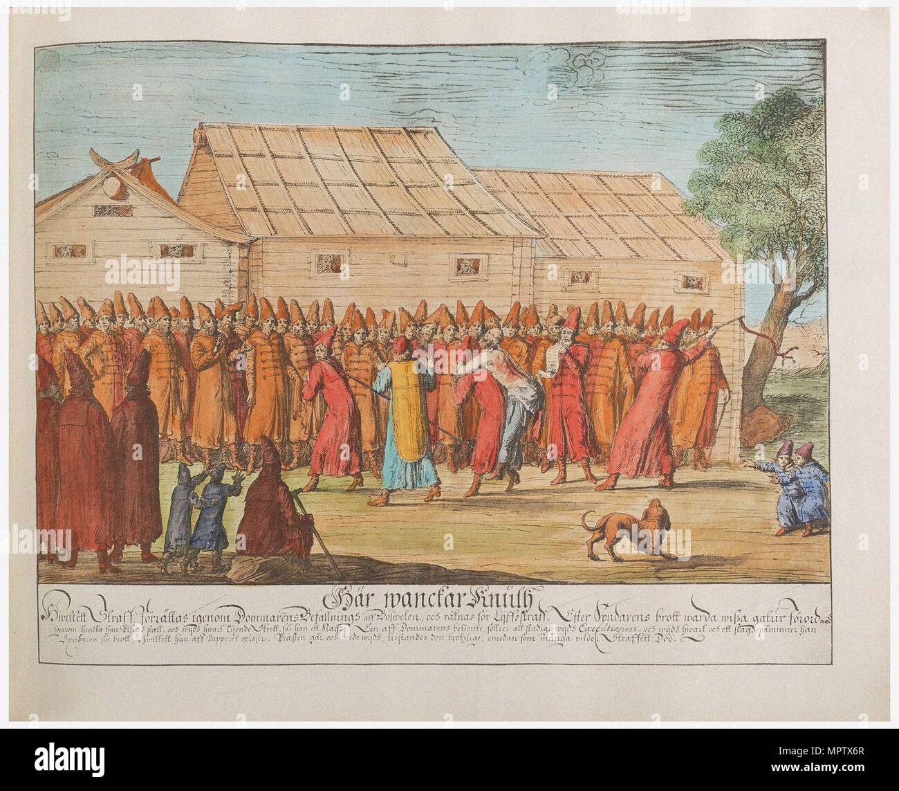 La punition avec un grand Knout Photo Stock - Alamy