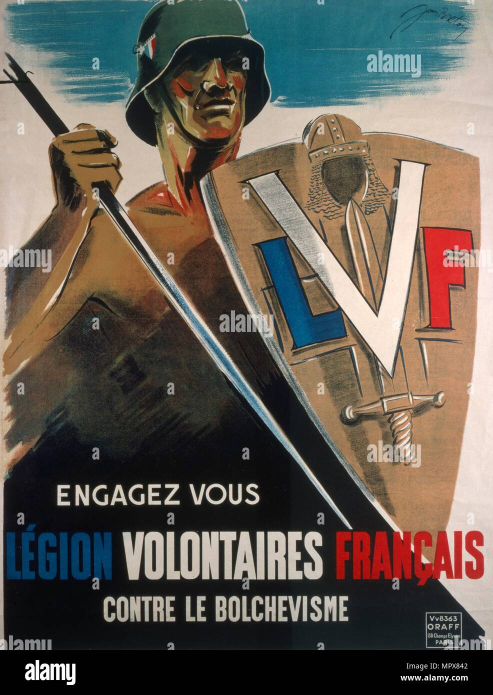 World war french propaganda poster 1939 Banque de photographies et d ...