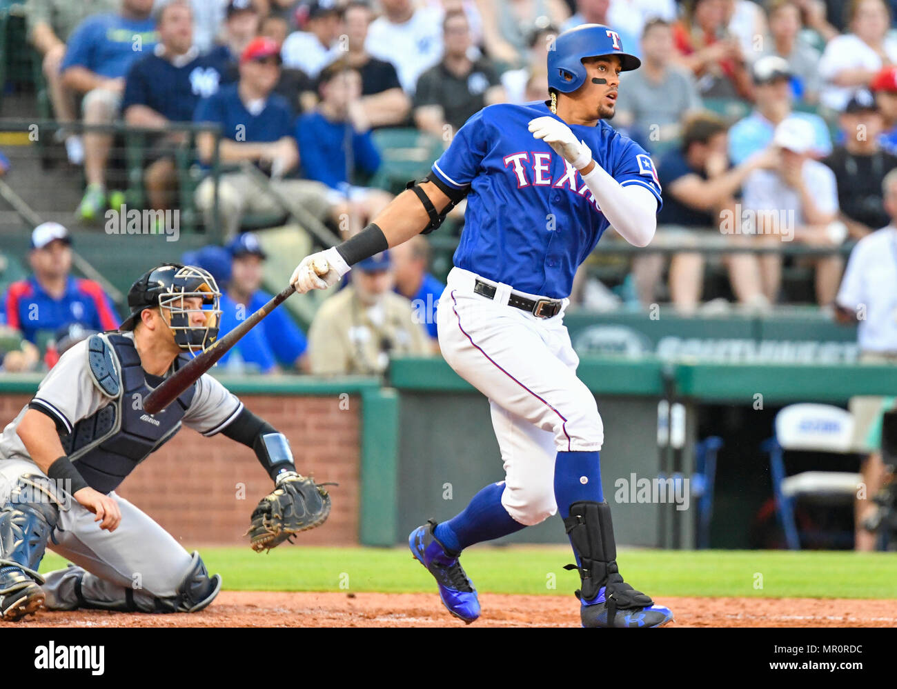 23 mai 2018 : premier but Texas Rangers Ronald Guzman # 67 pendant un ...