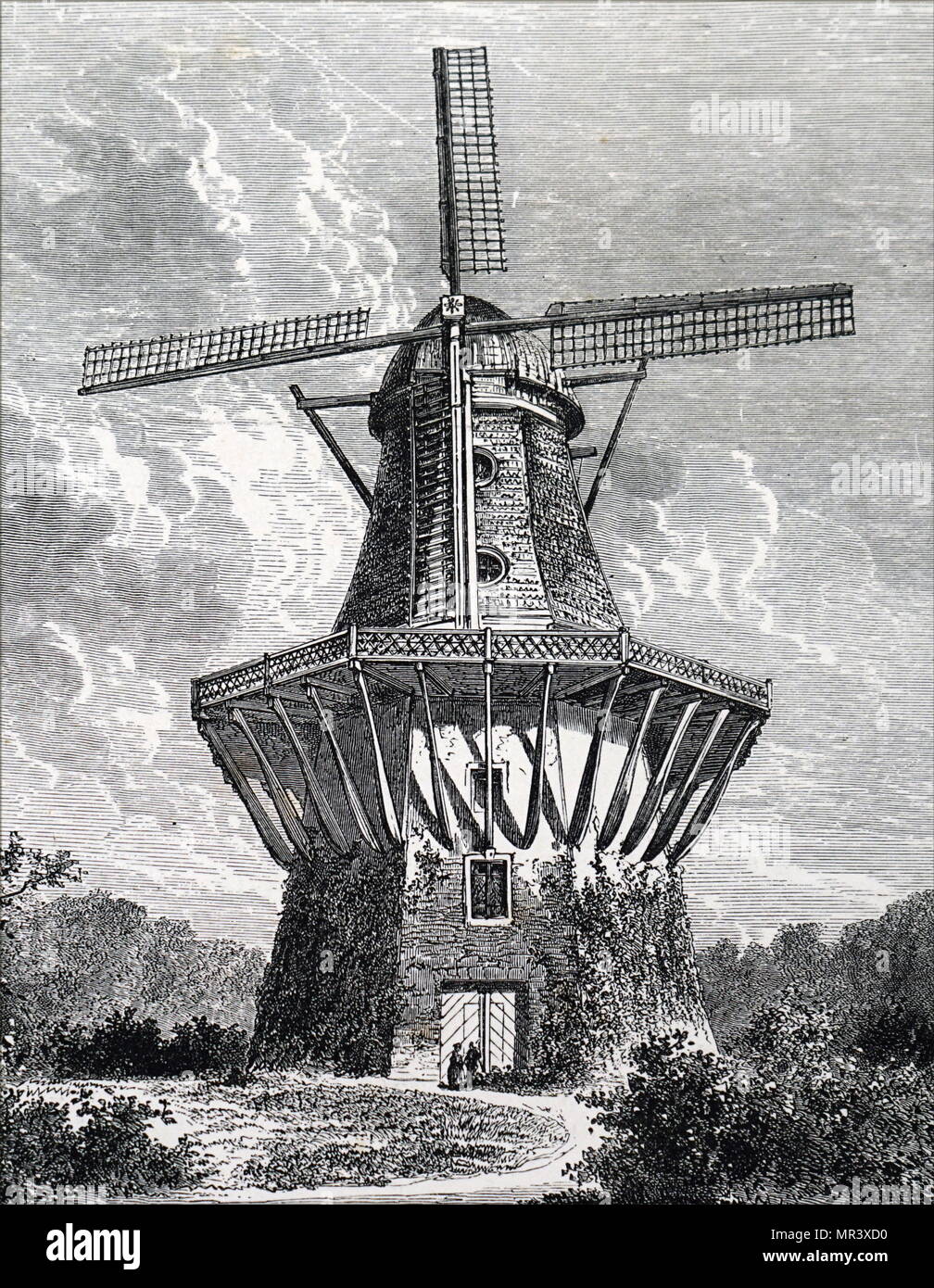 19th century windmill Banque de photographies et d’images à haute ...