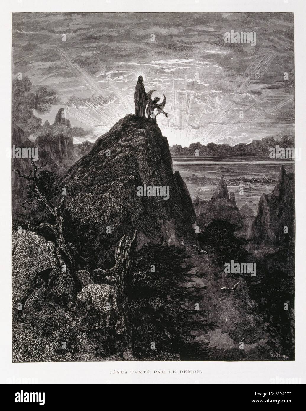 La tentation de jésus dans le desert Banque de photographies et d ...