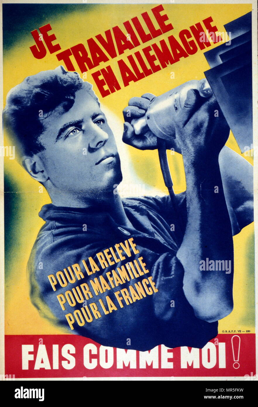Le Français La Seconde Guerre mondiale affiche de propagande concernant ...