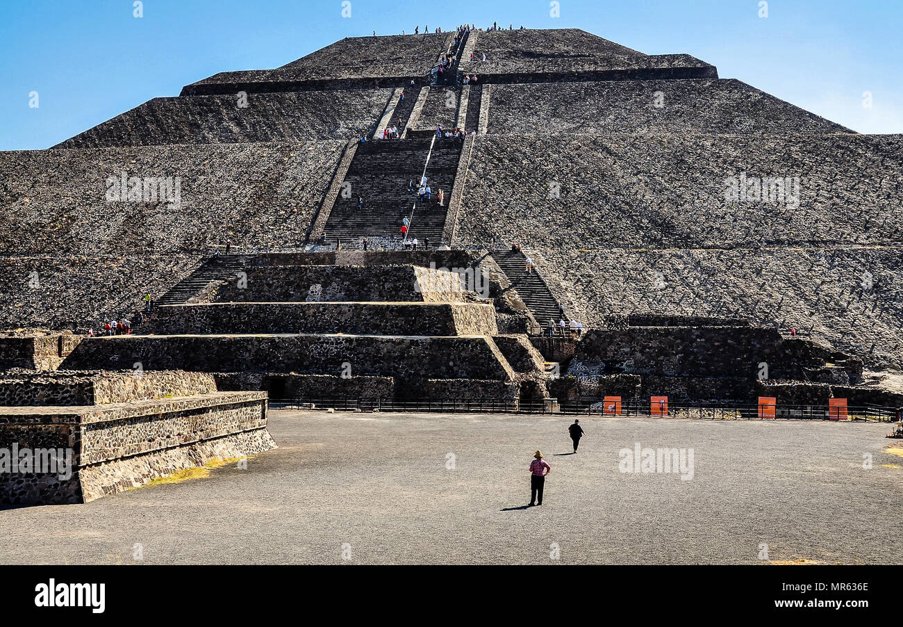 Pyramide du soleil - Teotihuacan, Mexique Photo Stock - Alamy