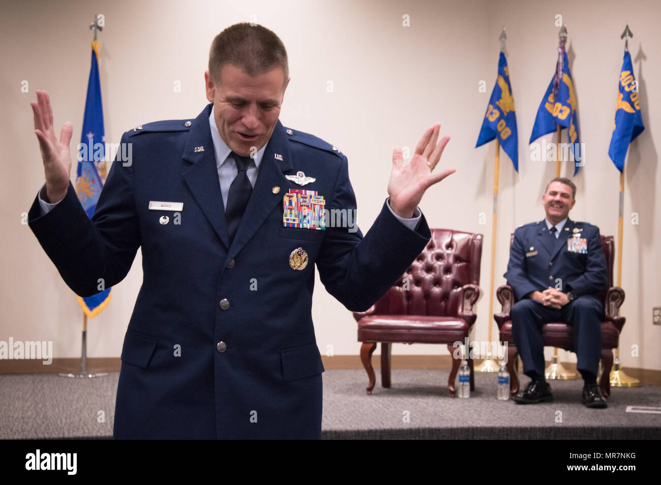Le colonel à la retraite Howard Ward Jr. prend la parole au cours de la ...