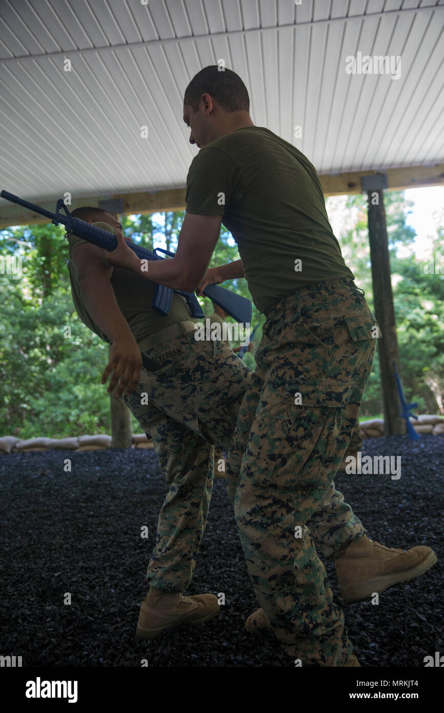 Maître de 3 Jacob Davis, un hôpital corpsman au champ de la formation médicale, le bataillon s ...
