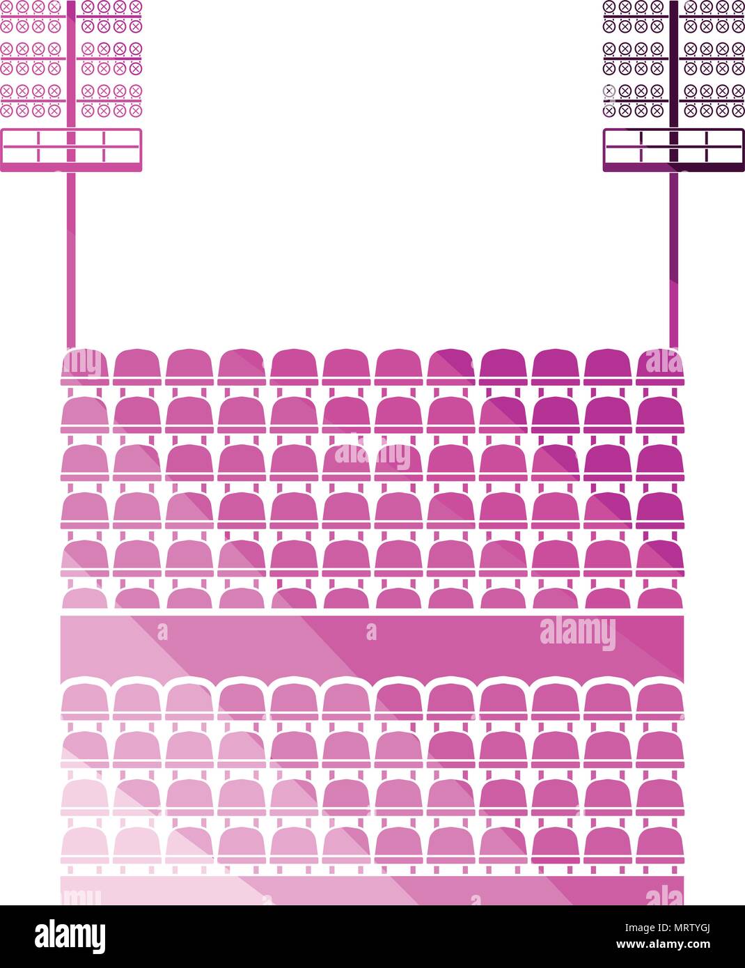 Football stadium chair seats Banque d'images vectorielles - Alamy