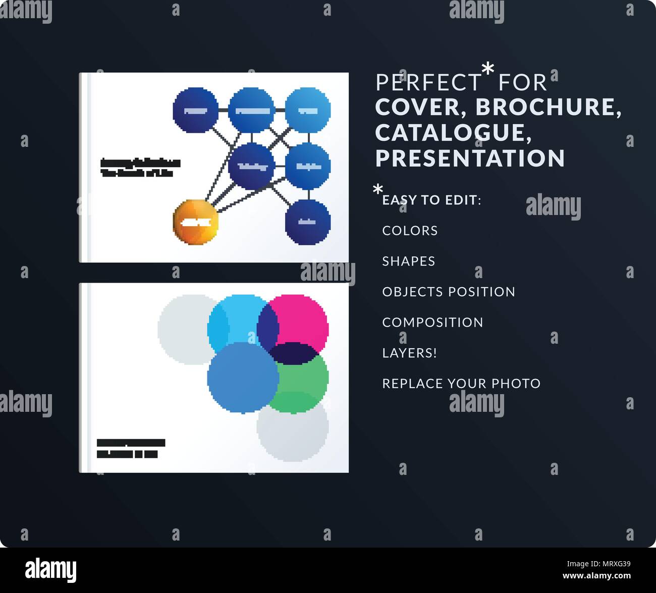 Modèle de présentation conception lisse avec des formes rondes. La ...