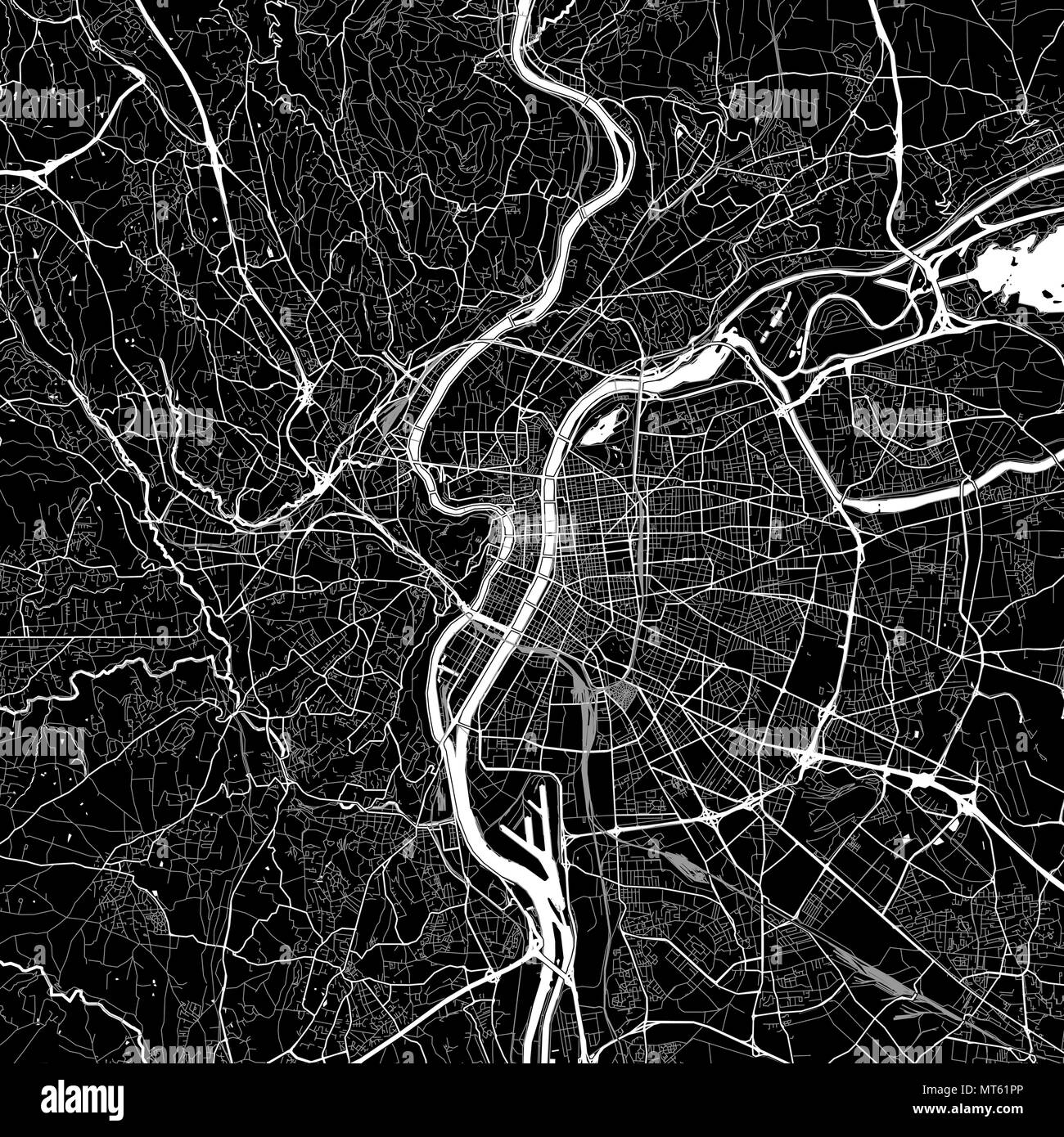 Landmarks of lyon Banque d'images vectorielles - Alamy