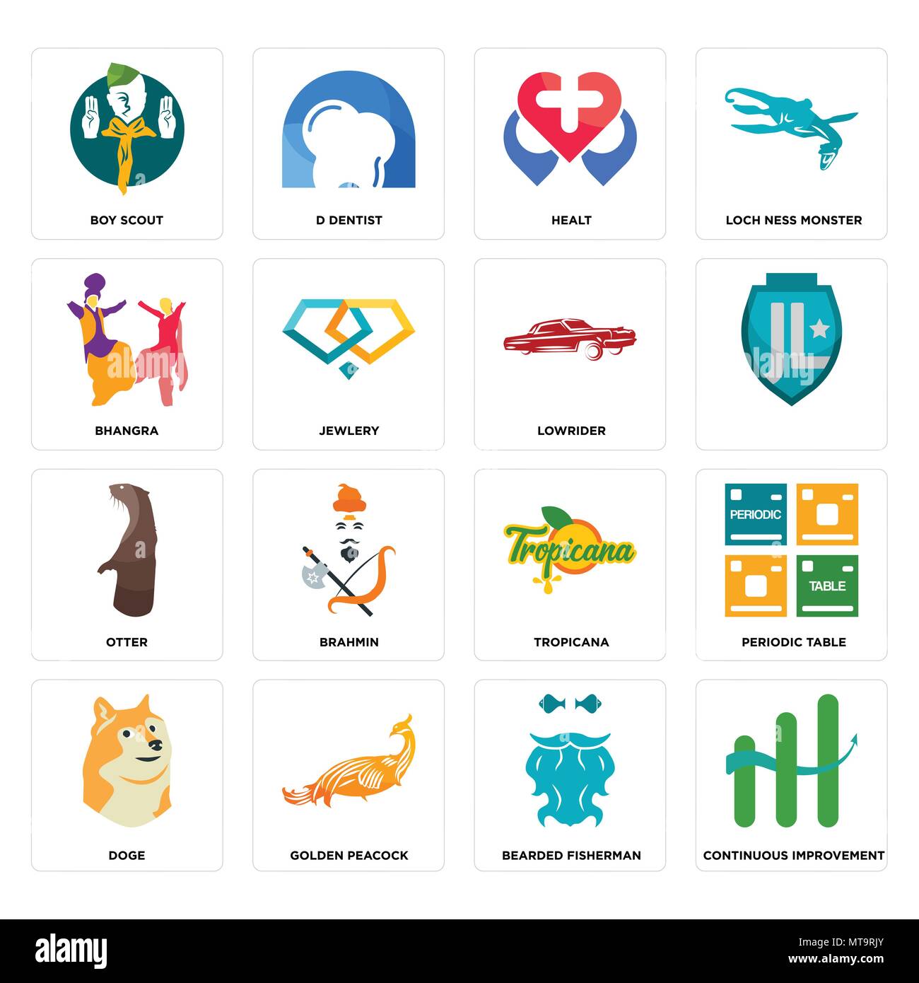 Moine barbu Banque d'images vectorielles - Alamy