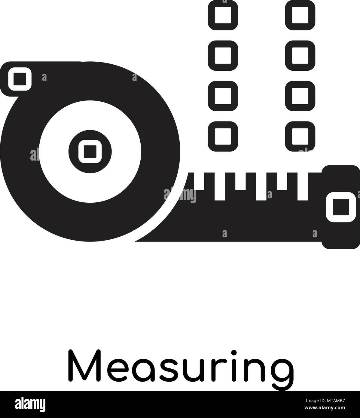 Measuring Height Length Icon Ruler Banque d'image et photos - Alamy