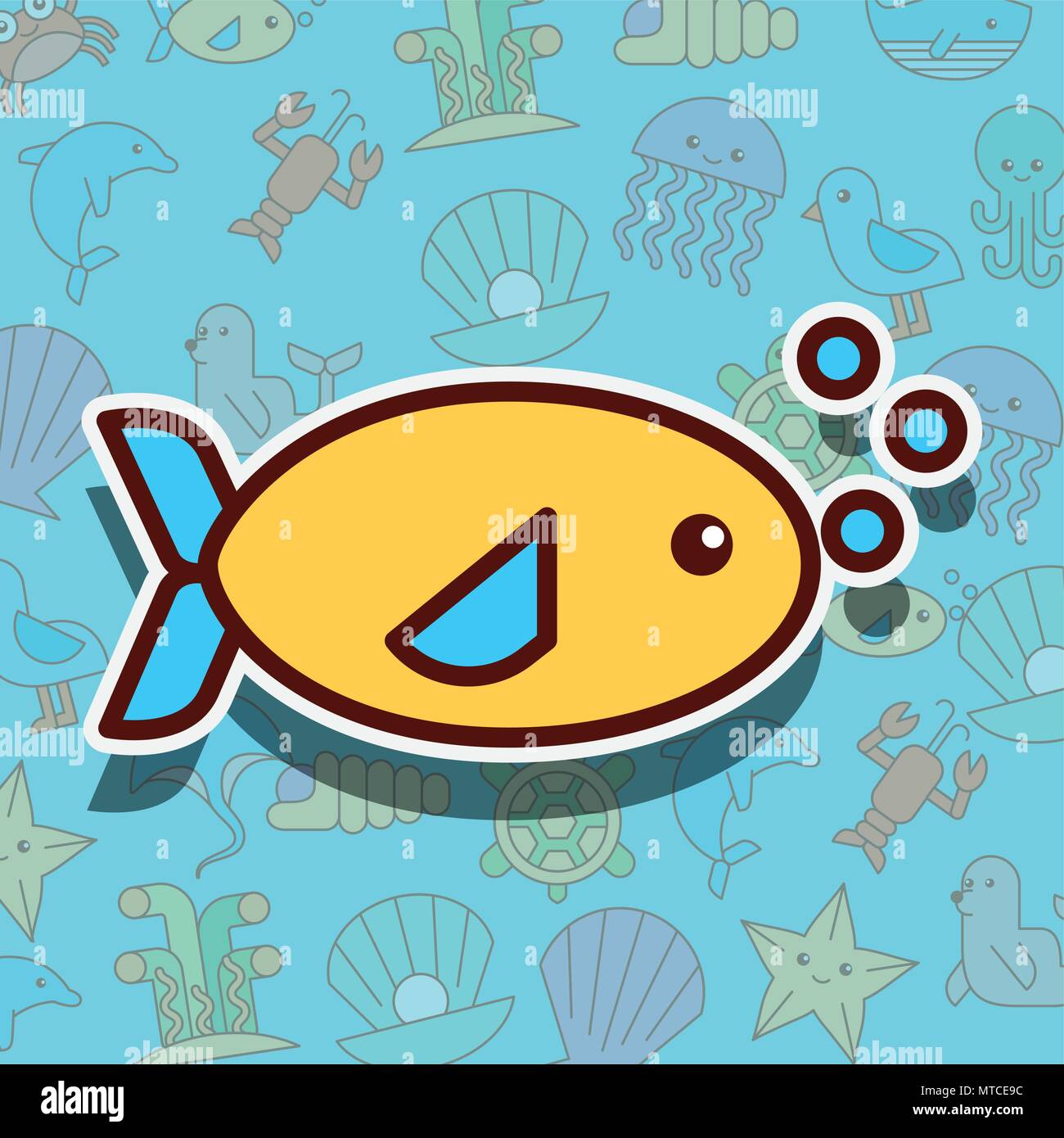 Cartoon Fish Banque d'image et photos - Alamy
